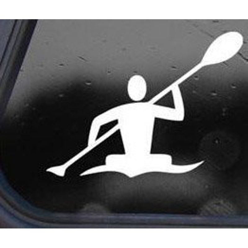 I Make Decals™ Kayak Kayaker Paddle Decal Sticker Die-Cut Decal Sticker ...