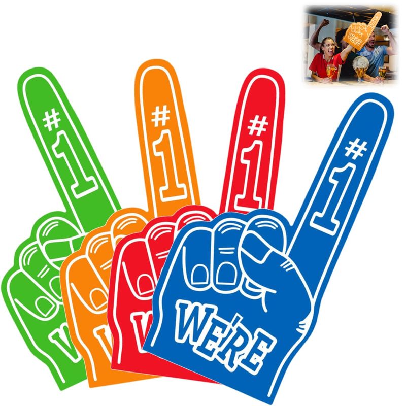 4pcs Giant Foam Finger Gladiators Foam Hands For Stadium Events ...