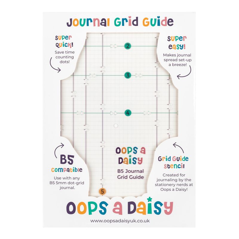 B5 Journal Grid Guide Stencil for Dotted Journaling/Bullet Planning ...