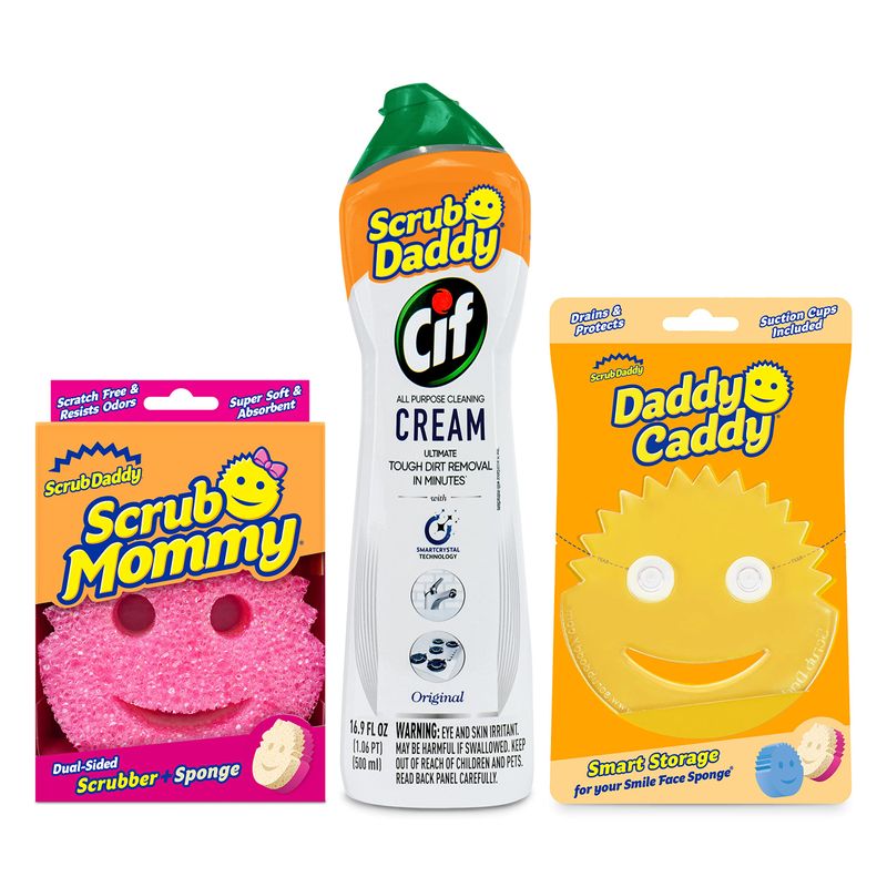 Scrub Daddy Scrub Mommy, Daddy Caddy + Cif All Purpose Cleaner ...