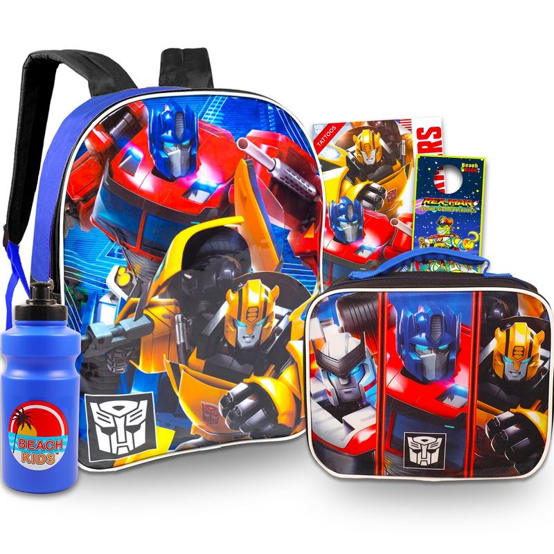 Transformers Backpack and Lunch Box Set for Boys - Bundle with 15 ...