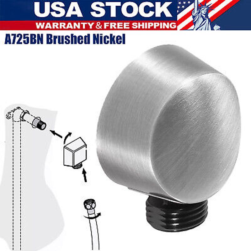 A725BN Round Drop Ell Handheld Shower Wall Connector Brushed Nickel For ...