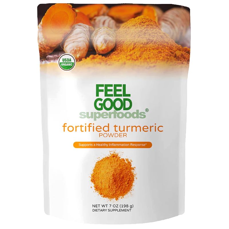 Feelgood Organic Superfoods Fortified Turmeric Powder with Curcumin and ...