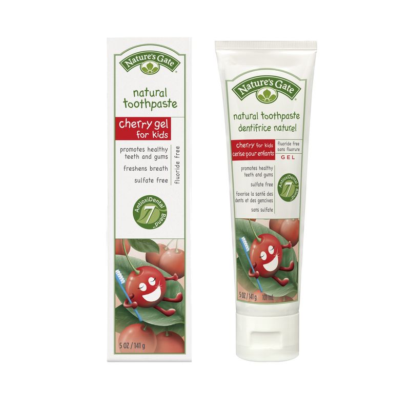 Nature's Gate Natural Toothpaste without Fluoride, Cherry Gel, 5 oz ...