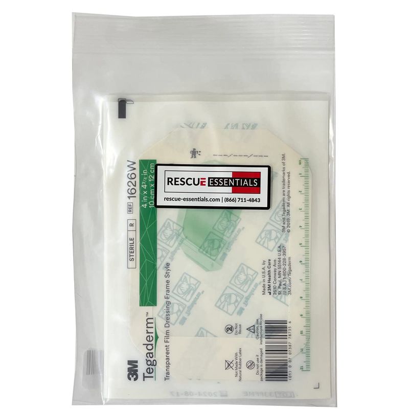 Rescue Essentials - 3M Tegaderm Transparent Film Dressing - 4" x 4 3/4 ...