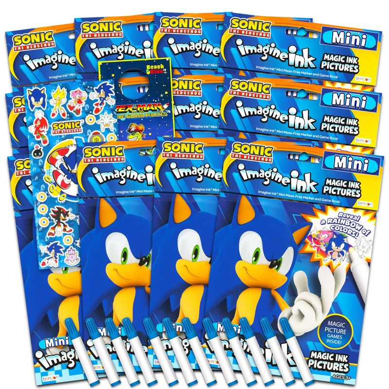 Sonic The Hedgehog Mess Free Coloring Book Set - Sonic Party Supplies ...