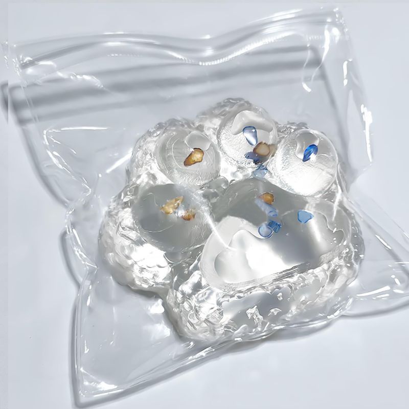 Big Taba Squishy Paw, 4.2in Clear Cat Paw Squeeze Toys, Cute Sticky ...