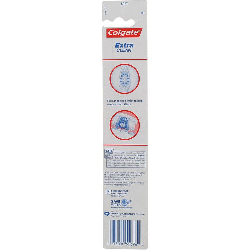 Colgate Extra Clean Circular Power Bristles Toothbrush Soft (Pack of 4 ...