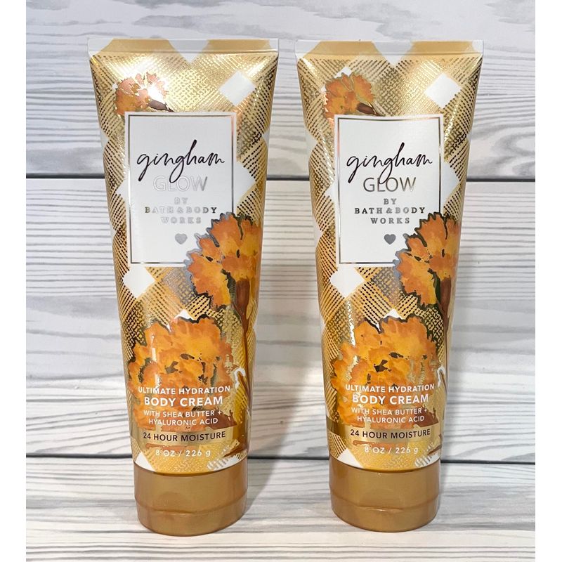 Bath & Body Works Gingham Glow Ultimate Hydration Body Cream 8 Ounces ...
