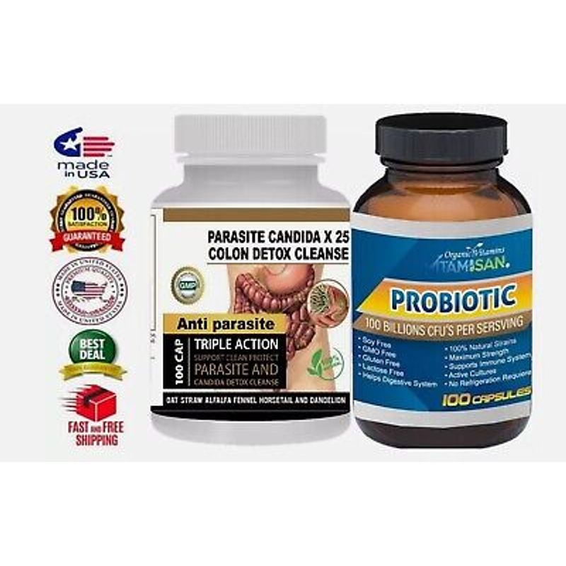 Remove Parasite - ANTI PARASITE COMPLEX & CANDIDA AWAY Body Cleanse kit ...