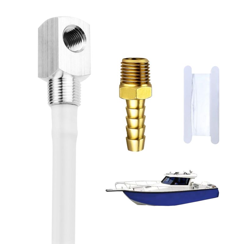 Universal 12" Marine Fuel Tank Pickup Tube with Strainer, Polyethylene ...