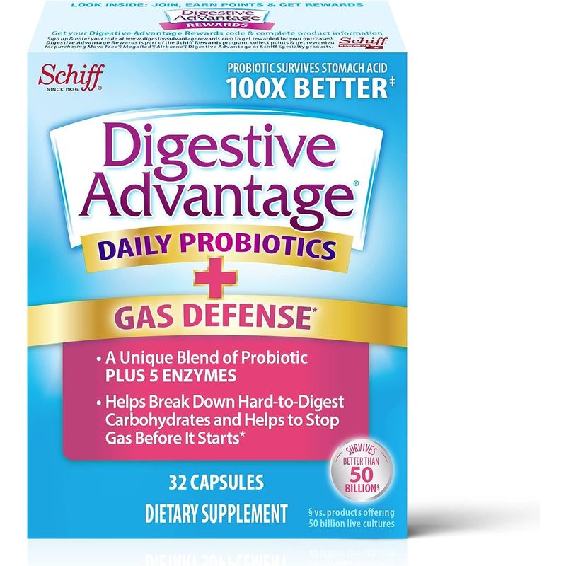 Digestive Advantage Fast Acting Enzymes to Gas Defense + Daily ...