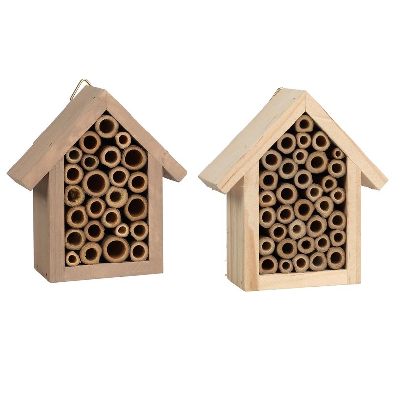 Wooden Insect Bee House Bug Hotel Small Garden Summer Hanging Outdoor ...
