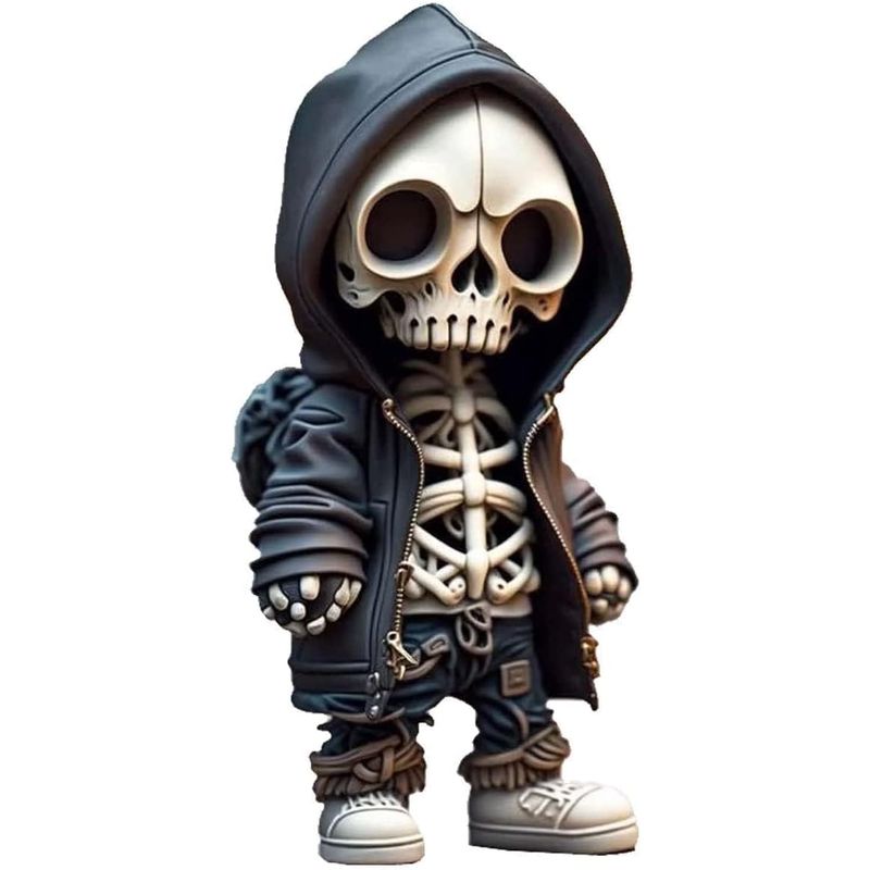 Pipihome Cool Skeleton Figurines, 2023 New Resin Crafts Cute Statue ...