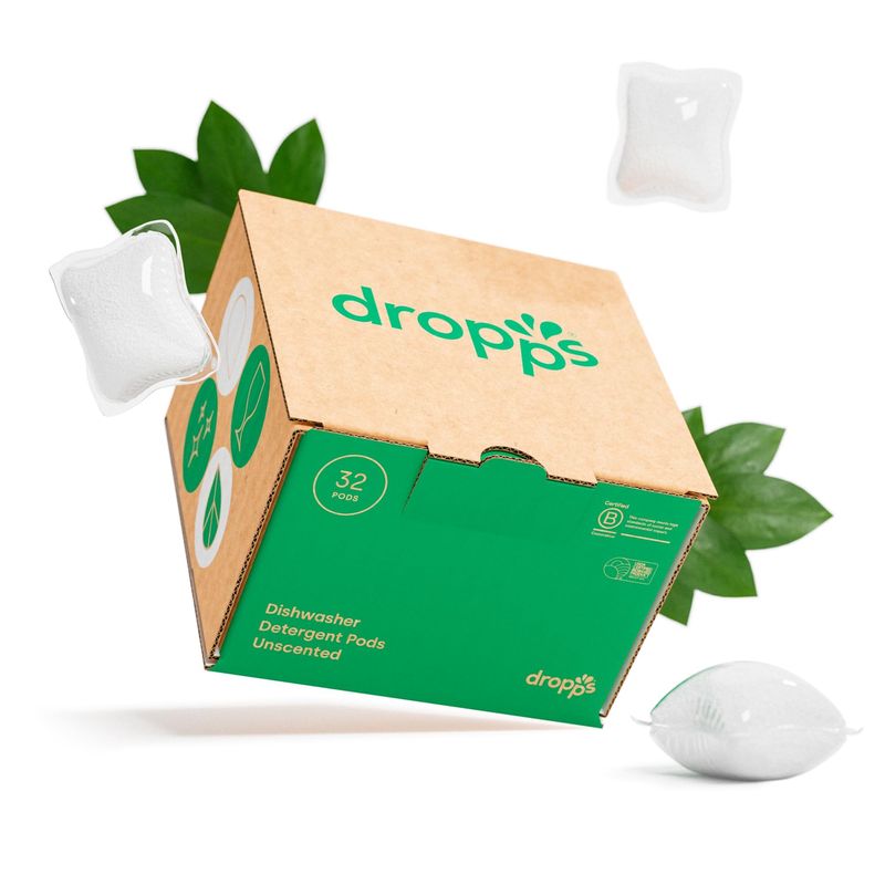 Dropps Dishwasher Detergent Pods: Unscented | 32 Count | Cuts Grease ...