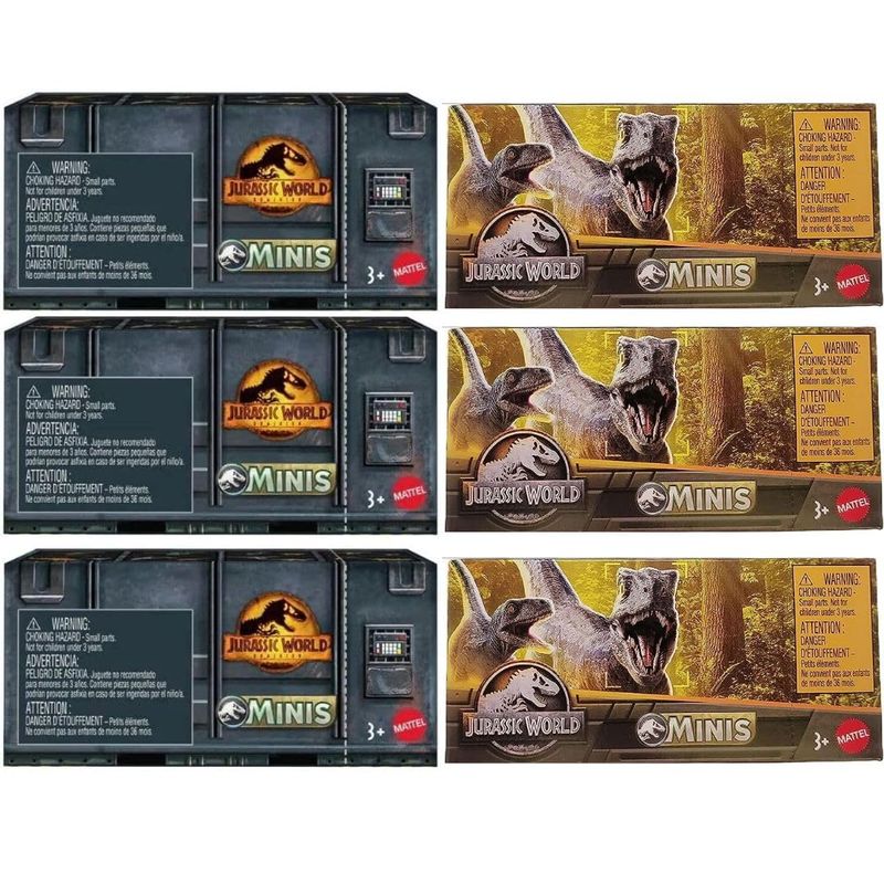 Jurassic World Dominion Dinos Dinosaur Minis Surprise Combo Box Set Bundle (Pack of 6) - EveryMarket