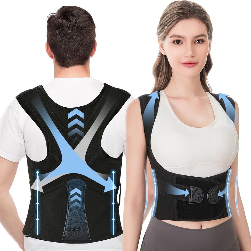 Babaka Posture Corrector for Women and Men, Adjustable Full Back ...