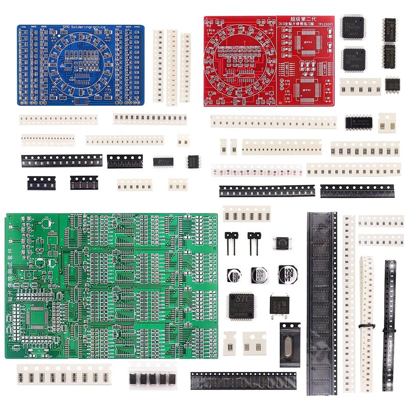 Soldering Practice Kit,3 Kits SMD SMT Weldering Skills Training Board ...