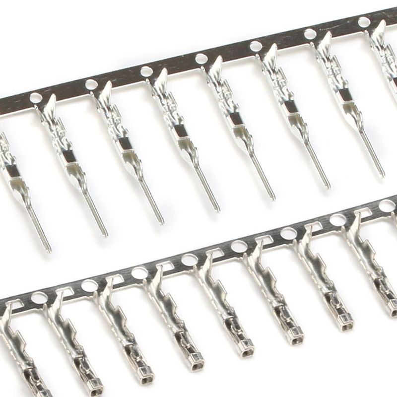 DUTTY 100 Pairs 2.54mm 18-24awg Male and Female Pins Connector Kit ...