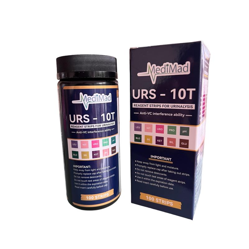 10 Parameter Urine Strips Dipstick Tests 100 Test Strips - pH, Glucose ...