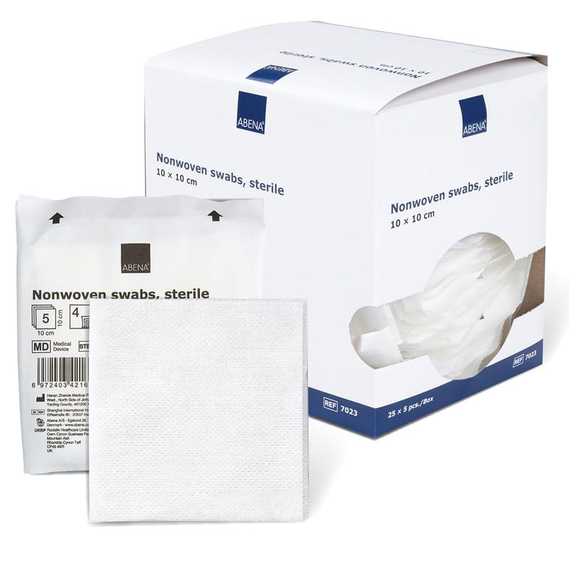 ABENA Gauze Pads, 25 Individually Packed, 10x10cm Wound Dressings ...