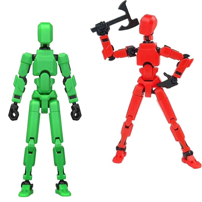 leuaxmy 2PCS T13 Action Figure Set Stick Figures Titan 13 Lucky Dummy ...