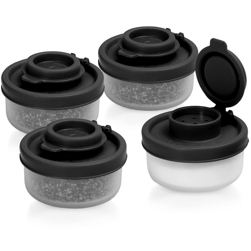 Salt and Pepper Shakers Moisture Proof Set of 4 Small Mini Salt Shaker ...