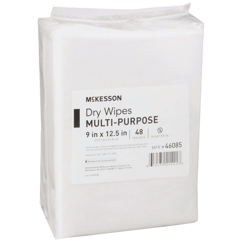 McKesson Multi-Purpose Dry Wipes - Disposable, Medium Duty, Non-Sterile ...