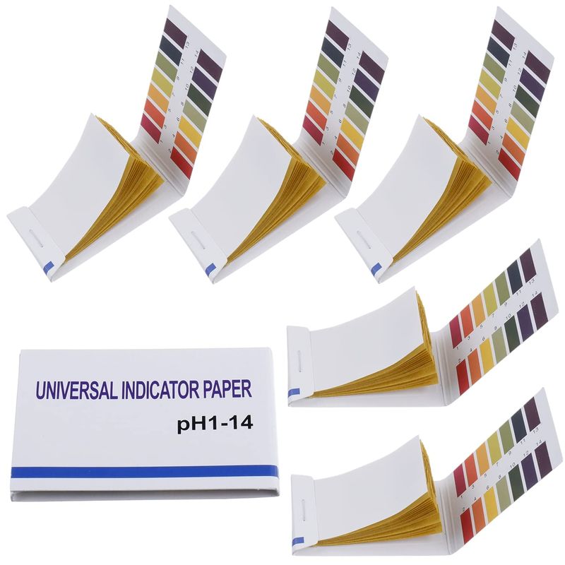 BOJACK 5 Pack 80 Strips (400 Strips) pH 1-14 Test Paper Extensive Test ...