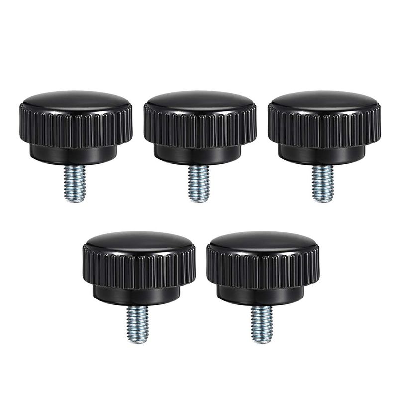 sourcing map M8 x 15mm Metric Male Thread Knurled Clamping Knobs Grip Thumb Screws Plastic ...