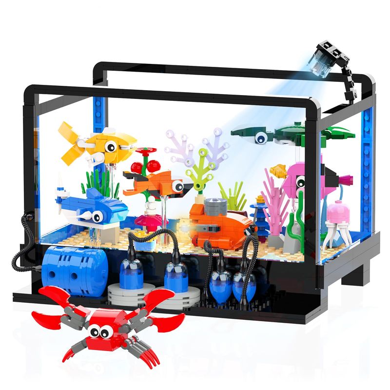 Tenhorses Fish Tank Building Block Set, Lighting Aquarium Sets ...