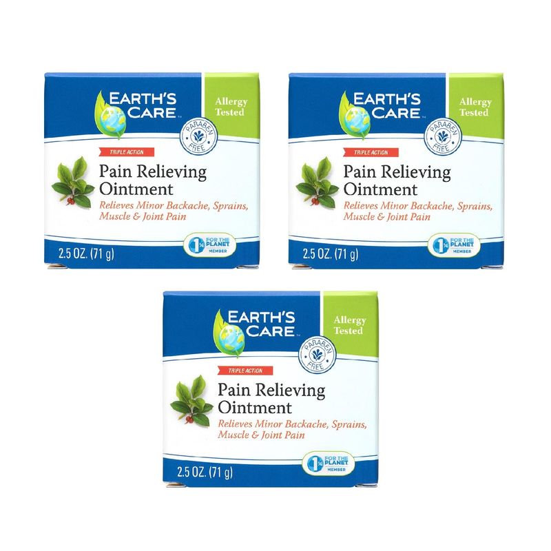 Earth's Care Pain Relieving Ointment - Triple Action Muscle and Joint ...