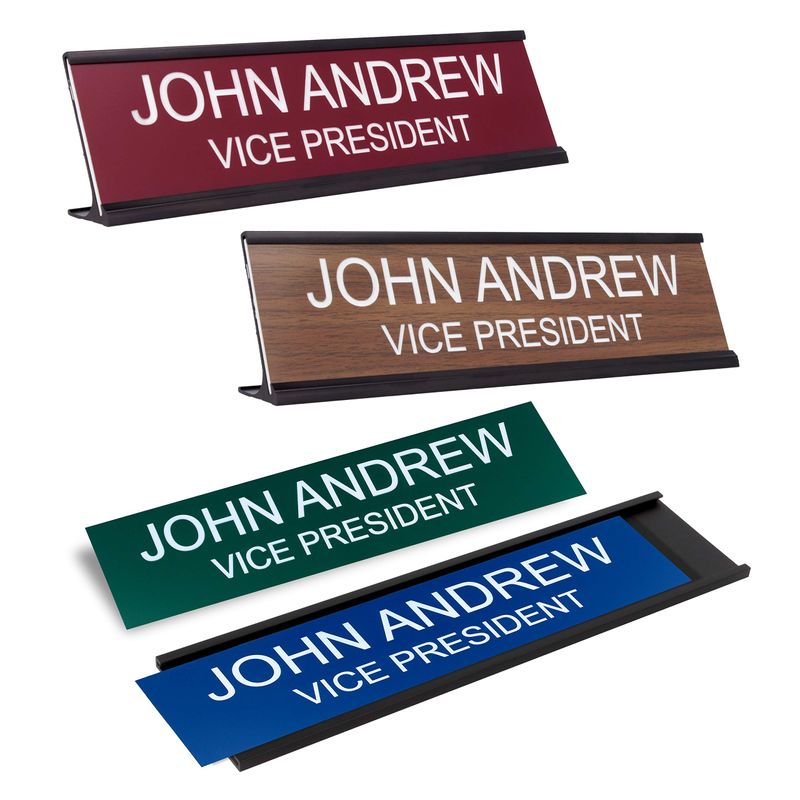 2" x 8" Custom Engraved Name Plate with Square Corners - Online ...