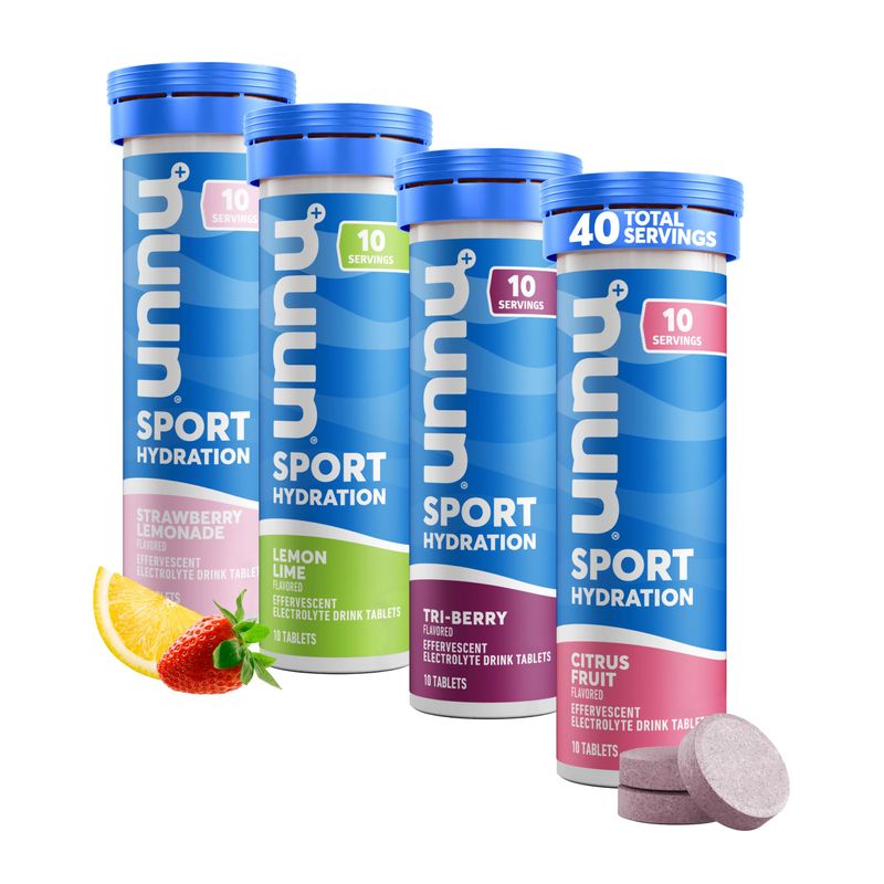 Nuun Sport Electrolyte Tablets - Dissolvable in Water, Mixed Flavors ...