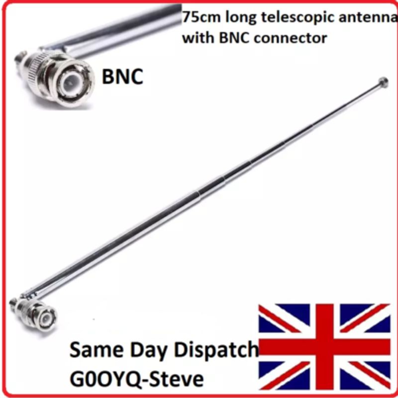 BNC Telescopic Antenna Scanner Receiver Radio AOR ICOM Uniden Scanners - Online Marketplace ...