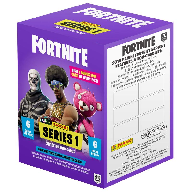 Panini Fortnite 97672 Trading Cards, Box, 6 Boosters and Epic Card ...