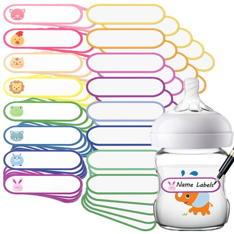 Waterproof Name Labels for Kids Stuff, Daycare Labels for Baby Bottles ...