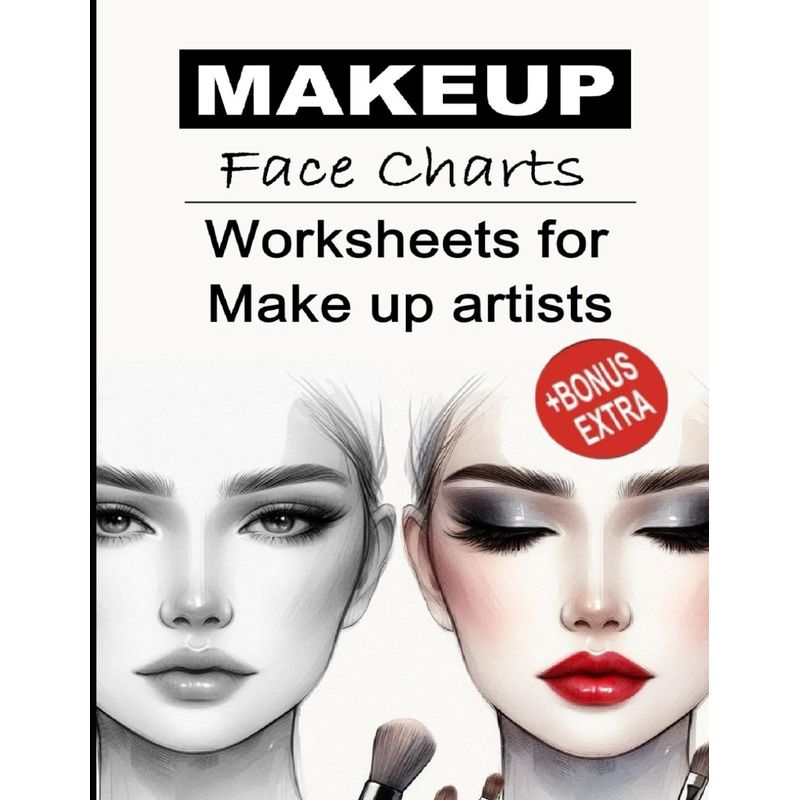 Makeup Face Chart Workbook & Worksheets for Makeup artists ...