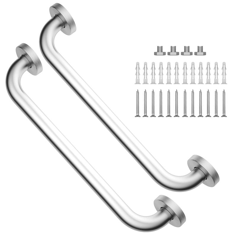 Brushed Nickel Grab Bar 16 Inch 2 Pack, iMomwee Stainless Steel Safety ...