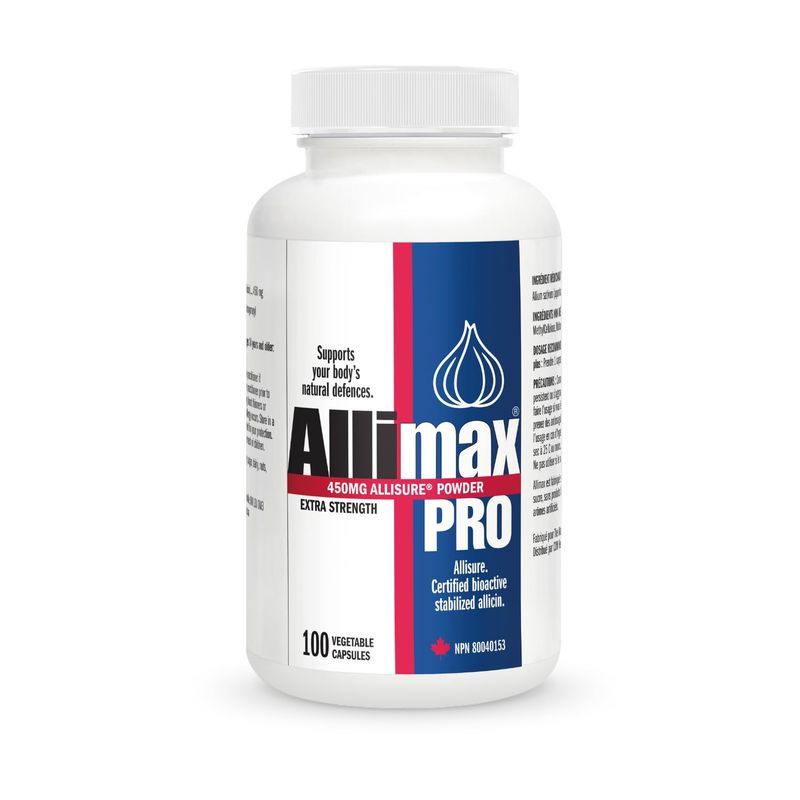 Allimax Pro 450mg 100 Vegicaps. Allicin Garlic Supplement to Support ...