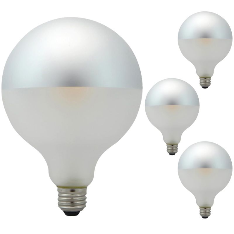 Diodesy- Half Silver Bowl LED Light Bulb G40 Dimmable 6.5W (40W ...