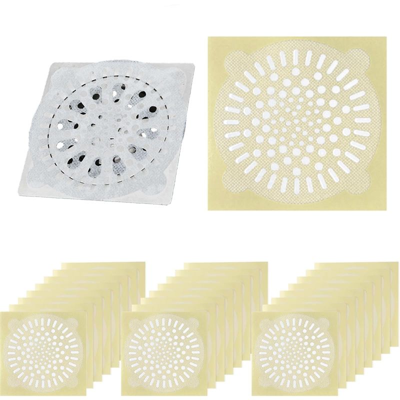 60 Piece Bath Drain Net Hair Catcher Disposable Drainage Net Bath ...