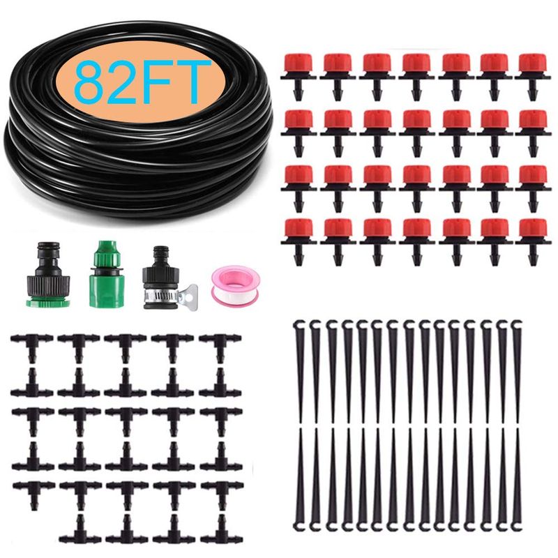 Auto Plant Watering System, MSDADA 82 FT Drip Irrigation System, Garden ...