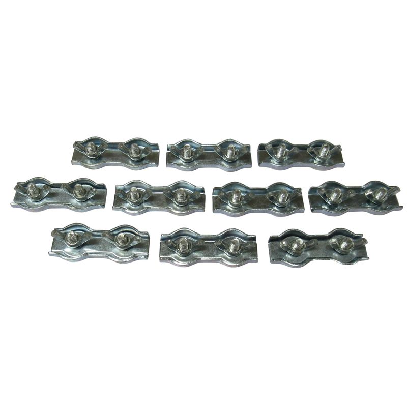 Duplex Wire Rope Grips With Wing Nuts X10 3MM - 6MM (Steel Cable Clamp ...