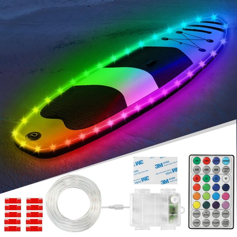 VIDLULTD Kayak Paddle Board Lights Kit, IP68 Waterproof Dream Color SUP ...