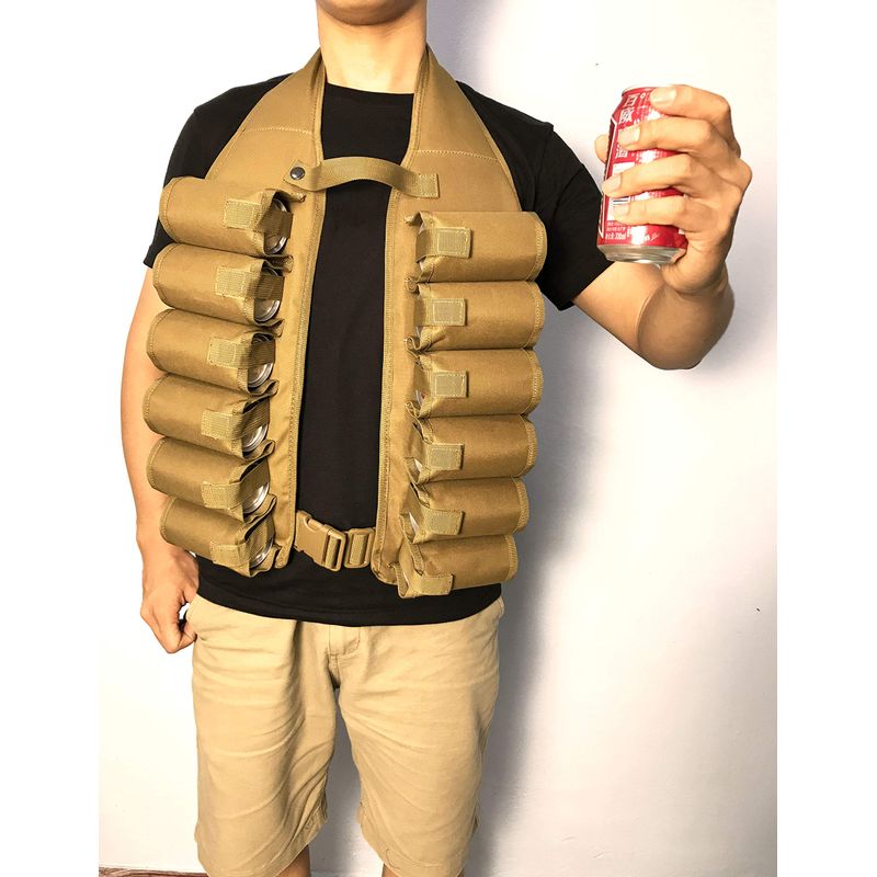 LIVANS Beer Bandolier Holder 12-Pack Drink Vest Beer Can Soda Belt ...