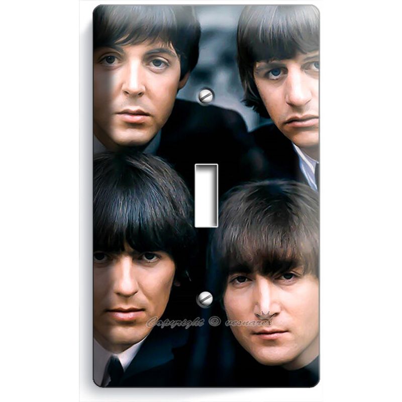 THE BEATLES JOHN GEORGE PAUL RINGO 1 GANG LIGHT SWITCH PLATES MUSIC ...
