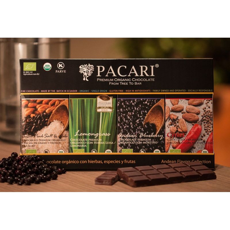 PACARI Luxury Ecuadorian Organic fine chocolate bars Andean Flavours ...