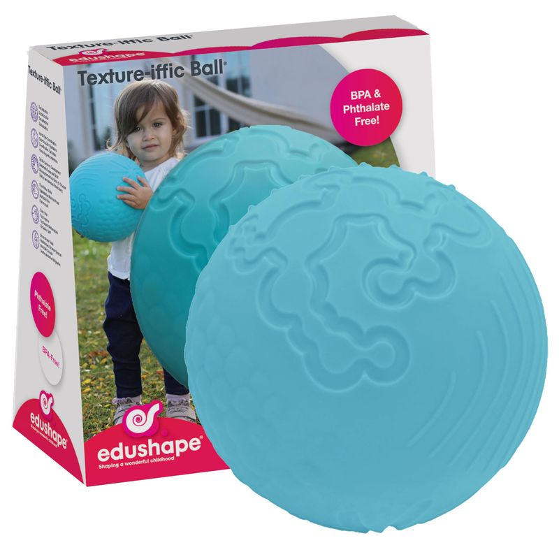 Edushape Texture-iffic Sensory Ball for Baby - 7" Light Blue Color Baby Ball That Helps Enhance ...