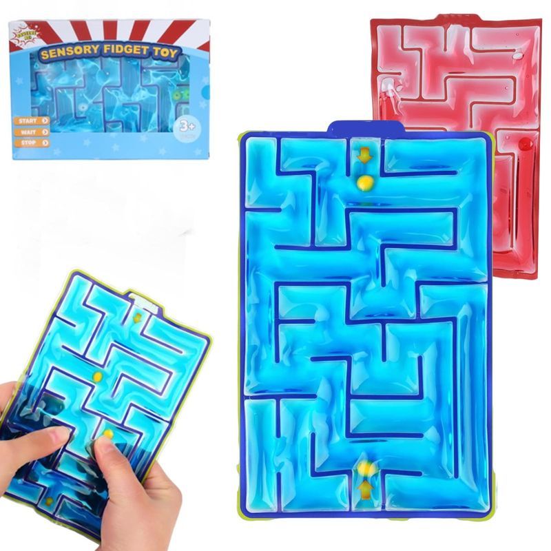 JoyJoyful 2 Pack Maze Sensory Squishy Fidget Toys for Kids, Adults with ...